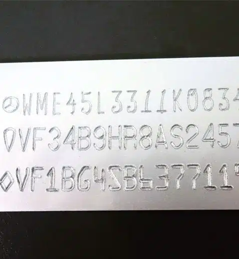 VIN number engraving machine, chassis number marking machine manufacturer