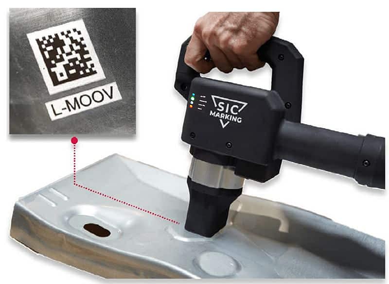 Portable marking laser L-MOOV , secure handheld laser marking engraver